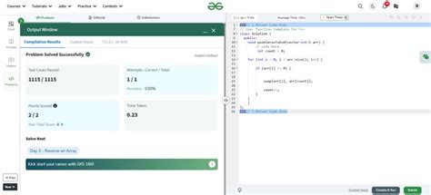 Devika Sajeev On Linkedin Gfg160 Coding Problemsolving