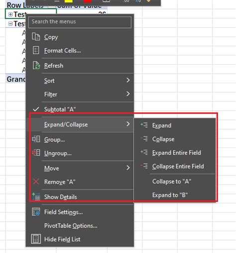 Expand Collapse Buttons Populating In The Pivot Table Filter Field Microsoft Qanda