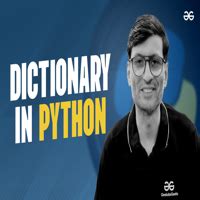 Dictionary In Python GeeksforGeeks Videos