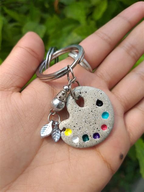 Diy Clay Palette Keychain🎨 Clay Keychain Clay Jewelry Diy Handmade Fashion Jewelry