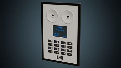 3d Model Intercom 1 Basic Vr Ar Low Poly Cgtrader