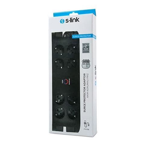 S-LİNK SPG3081 2m 2XUSB 900 JOULE 8'Lİ AKIM KORUMA PRİZİ-SİYAH - Vatan ...