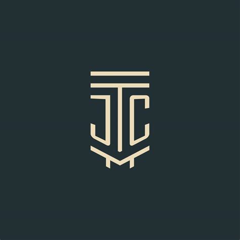 Jc Initial Monogram With Simple Line Art Pillar Logo Designs 11488507 Vector Art At Vecteezy