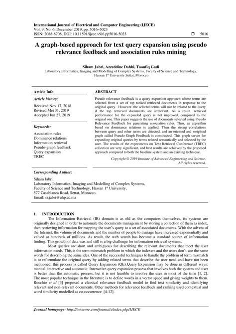 Pdf A Graph Based Approach For Text Query Expansion Using Pseudo