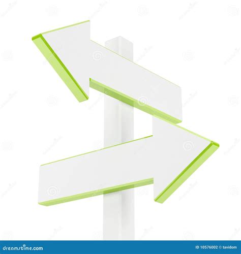 Blank Signpost On A White Background Stock Illustration Illustration