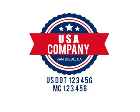 Company American Truck Door Decal Usdot 2 Pack Us Decals