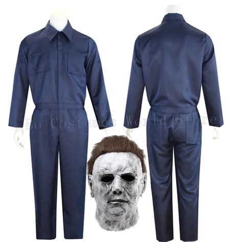 Michael Myers Costume Mask And Jumpsuit Horror From Uledemode
