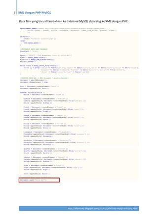 Xml Dengan Php Mysql PDF