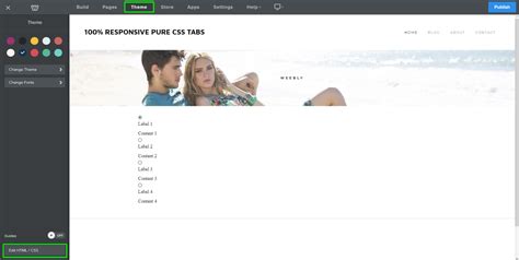 How To Create Responsive CSS Tabs In Weebly Editor Tricks