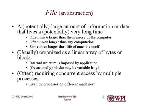 Introduction To File Systems Cs4513 Distributed Computing Systems