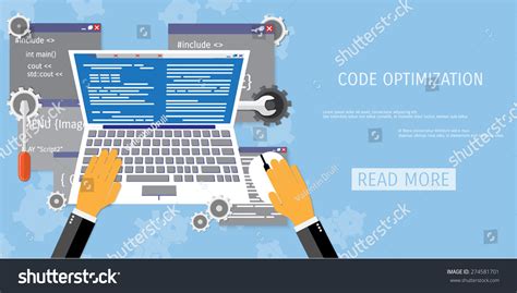 Vector Flat Concept Programming Coding Stock Vector Royalty Free