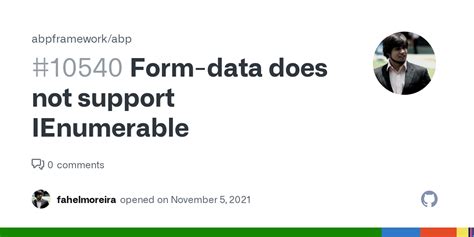 form data does not support ienumerable · issue 10540 · abpframework