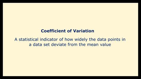 Coefficient Of Variation