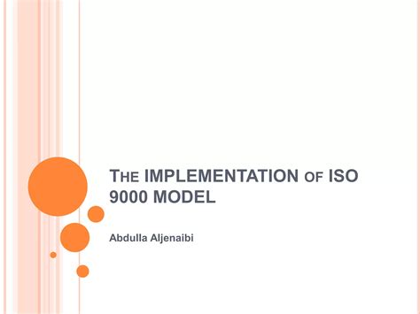 The Implementation Of Iso 9000 Model Pptx