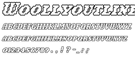 WoollyOutline Font Fancy Eroded