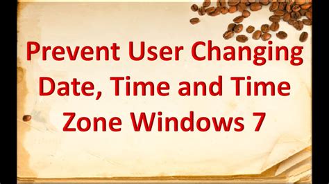 How To Prevent User To Change Time Date And Time Zone Windows YouTube