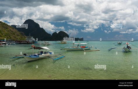 El Nido Palawan Philippines Philippine Boats In Turquoise Clean