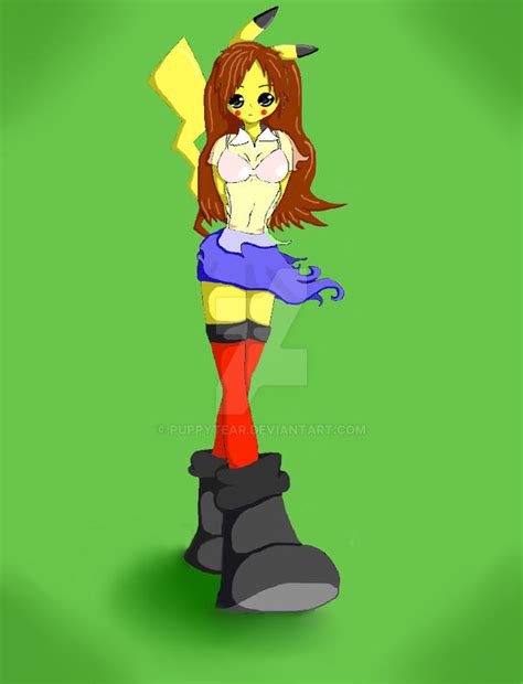 My Anthro Pikachu O O By PuppyTear On DeviantArt