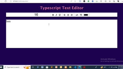 Created A Basic Text Editor With Html Css And Typescript Ramesha