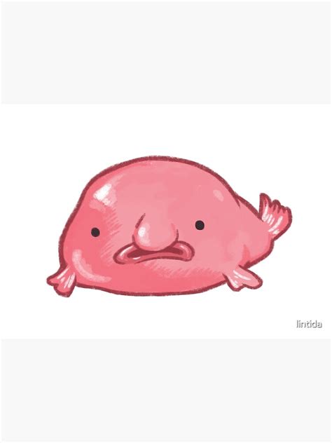 Cute Blobfish Poster By Lintida Redbubble