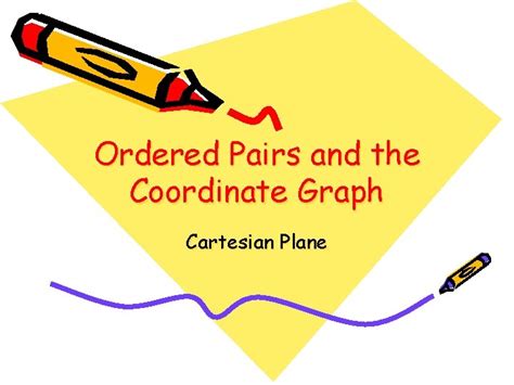 Ordered Pairs And The Coordinate Graph Cartesian Plane