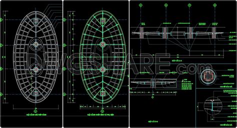 549 Free Detailed Cad Drawing Steel And Glass Canopy Structure