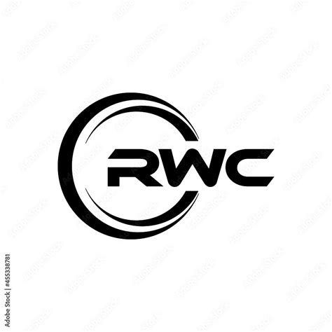 Rwc Letter Logo Design With White Background In Illustrator Vector