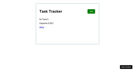 task tracker tutorial codesandbox