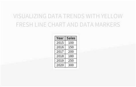 Visualizing Data Trends With Yellow Fresh Line Chart And Markers Excel