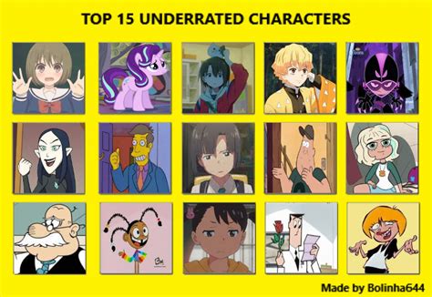 My Top 15 Underrated Characters By Hayaryulove On Deviantart