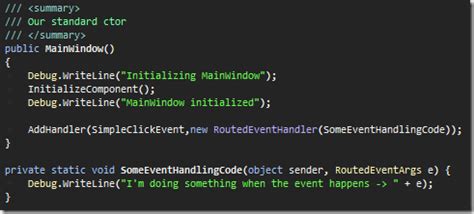 Consuming Routed Events In Wpf Edd Exception Driven Development