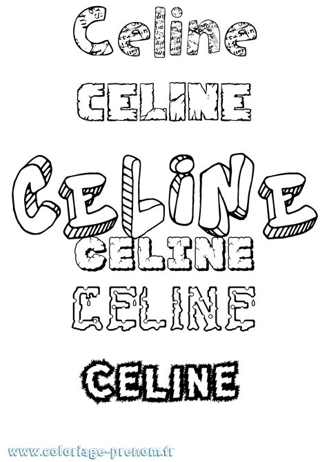 Coloriage Du Pr Nom Celine Imprimer Ou T L Charger Facilement