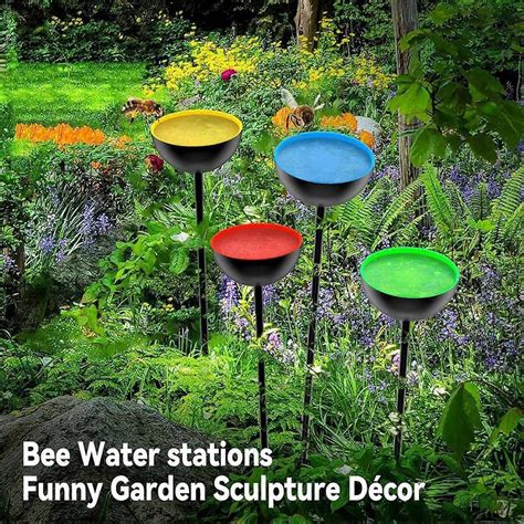 Pack Of 4 Bee Insect Drinking Cups Bee Cups For Bees Drinking Bee Cups Garden Bees Water