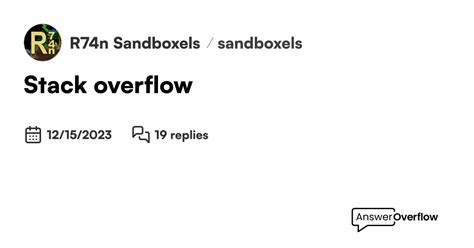 Stack Overflow 🚨 R74n Sandboxels