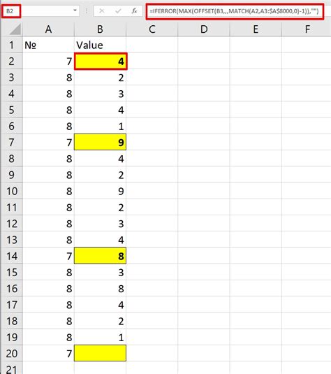 Excel How To Find Maximum Value In A Range While Certain Condition Is Met Stack Overflow