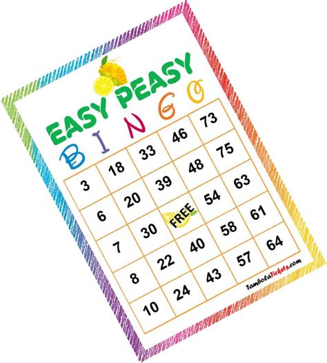 English Style Bingo Tickets Bingo International🍟 Descubra A Emoção Do