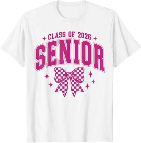 Class Of 2026 Senior 2026 Pink Coquette Bow Graduation 2026 T Shirt