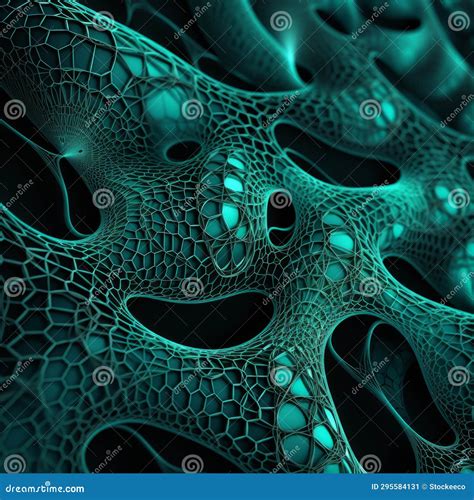 Artificial Intelligence Background With 3d Cell Skeleton And Lace