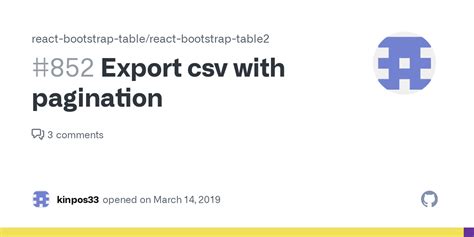 Export Csv With Pagination Issue React Bootstrap Table React Bootstrap Table Github
