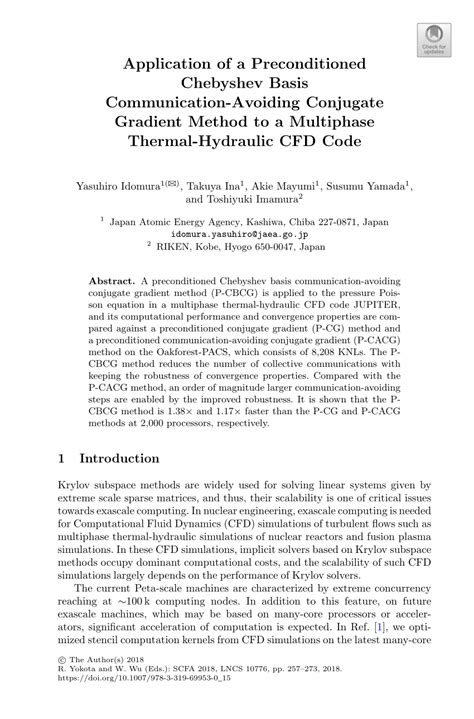 pdf application of a preconditioned chebyshev basis communication