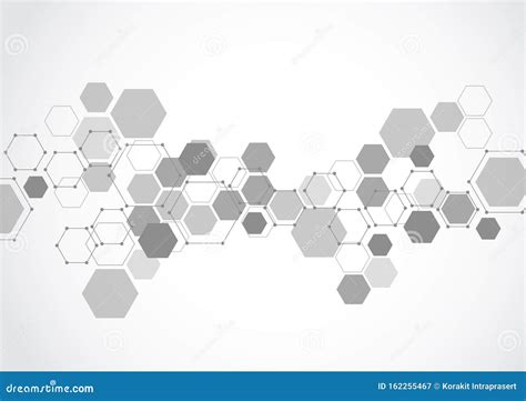 Molecular Structure Abstract Tech Background Stock Vector Illustration Of Line Network 162255467