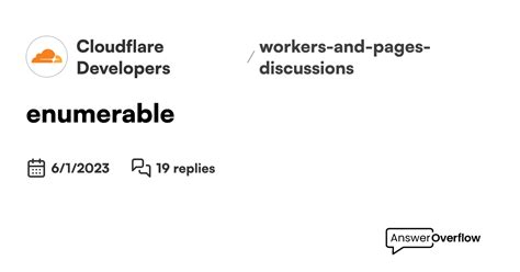 Enumerable Cloudflare Developers