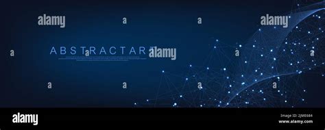 Technology Abstract Lines And Dots Connection Background Connection Digital Data And Big Data