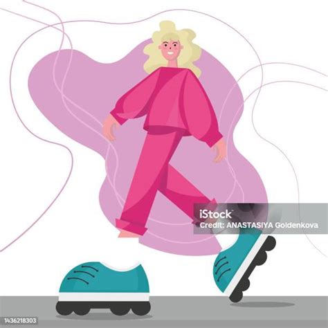 핑크 배경에 금발 소녀 플랫 일러스트 레이 션 가을에 대한 스톡 벡터 아트 및 기타 이미지 가을 곱슬 머리 금발 머리 Istock