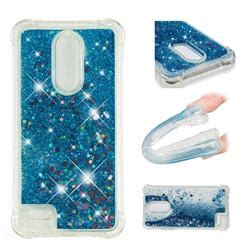 Dynamic Liquid Glitter Sand Quicksand TPU Case For LG K10 2018 Rose Gold Love Heart Back