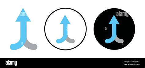 Two Arrows Merging Into One Icon Black Line Art Vector In Black And