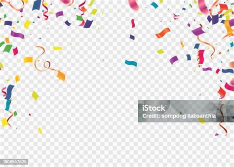 색종이 조각과 분위기가 있는 축하 배너 배경입니다 크리스마스 설날 생일 또는 결혼 축하 디지털 생성 이미지에 대한 스톡 벡터 아트 및 기타 이미지 Istock