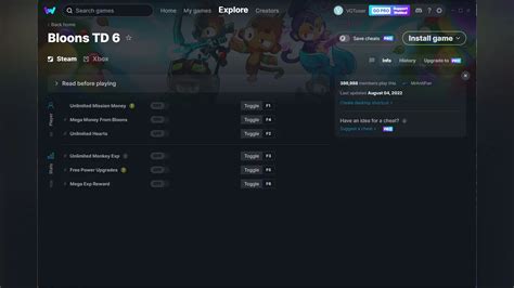 Bloons TD 6 Table For Cheat Engine UPD 09 03 2025 Tables Cheats