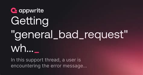 Getting Generalbadrequest When Oauth Threads Appwrite
