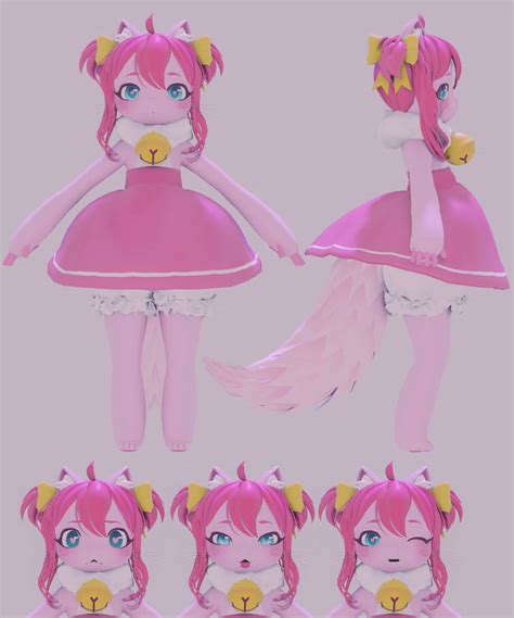 [vrchat] Pink Cat Nanachi Blender Render Eevee By Rice Baller On Deviantart